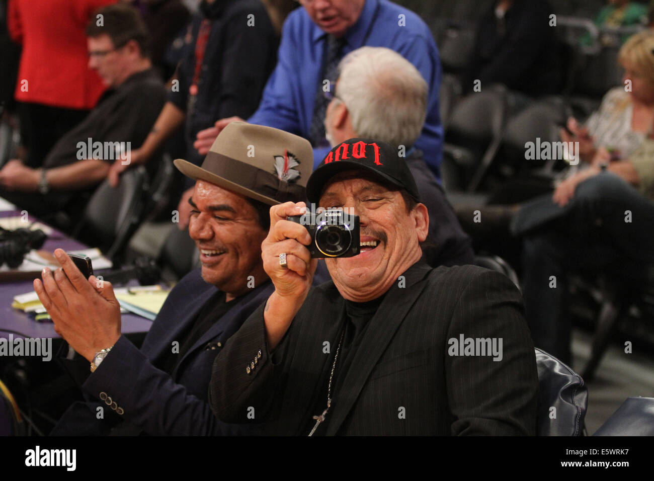 Friday January 31 2014; Celebs out at the Lakers game. Charlotte ...