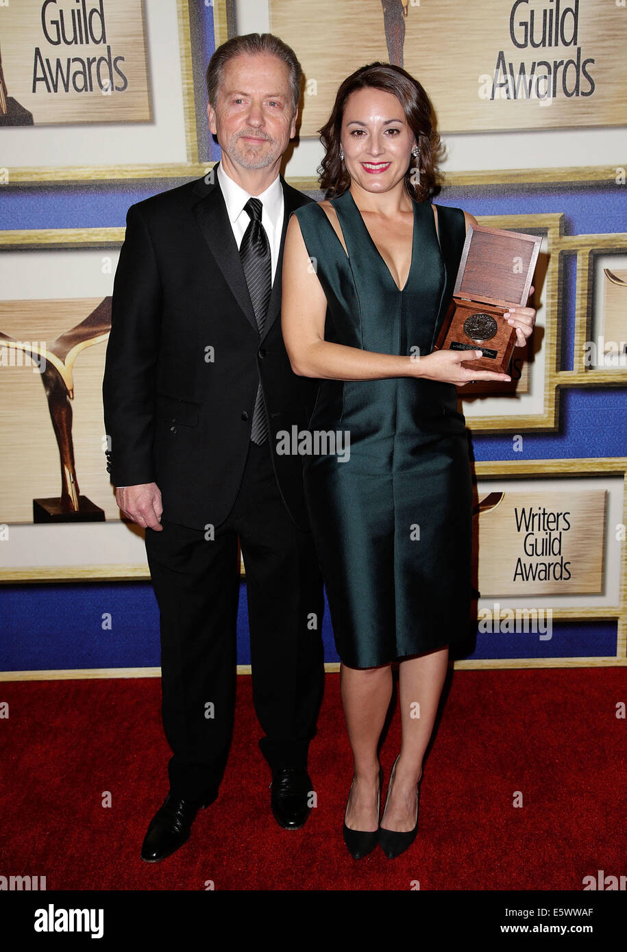 WGA winners pose at 2014 Writers Guild Awards Press room at JW Marriott ...