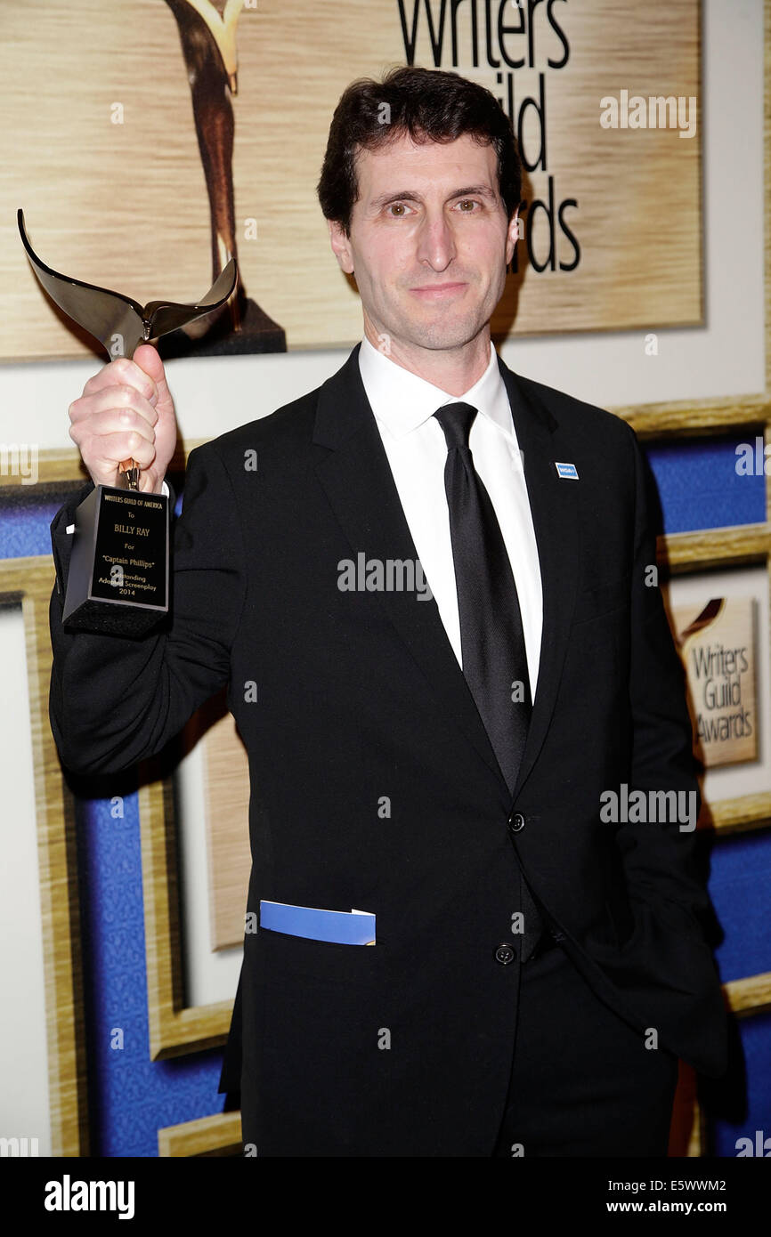 WGA winners pose at 2014 Writers Guild Awards Press room at JW Marriott ...