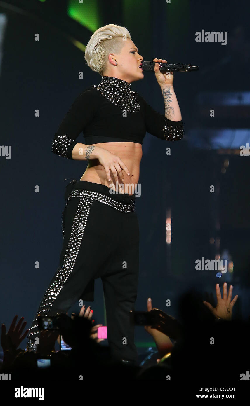 Pink Performs at MGM Grand Garden Arena Las Vegas Featuring: Pink Where ...