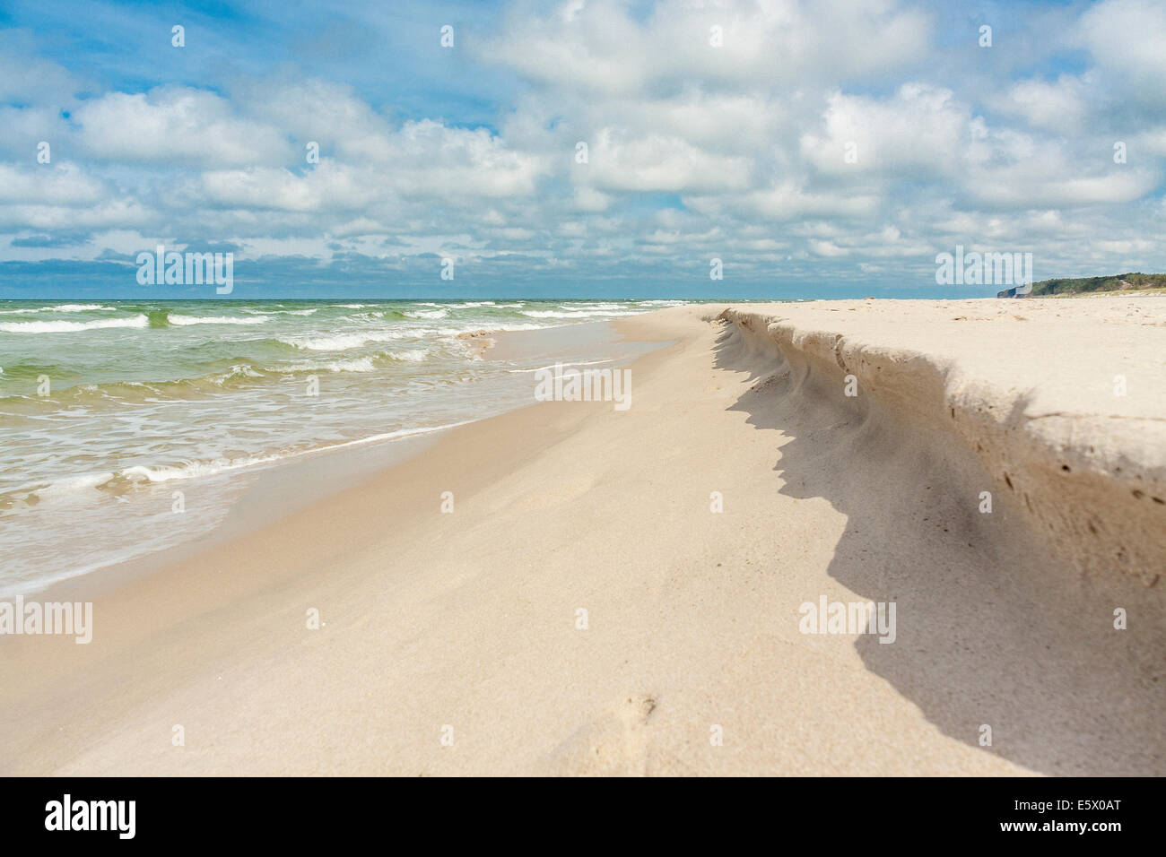 Sand formation on Baltic sea beach near Bialogora, Poland Stock Photo ...