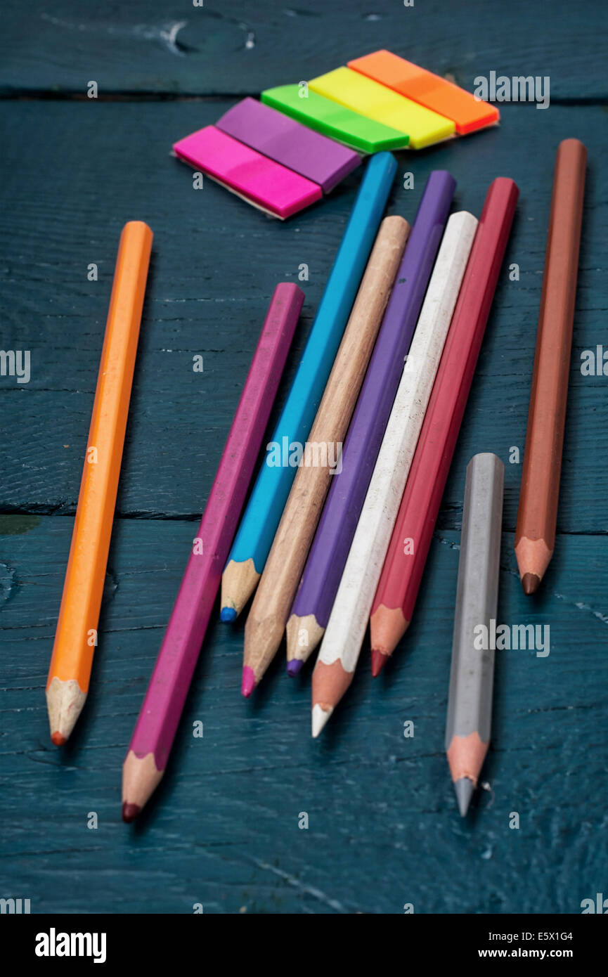 pencils for drawing in old style Stock Photo - Alamy