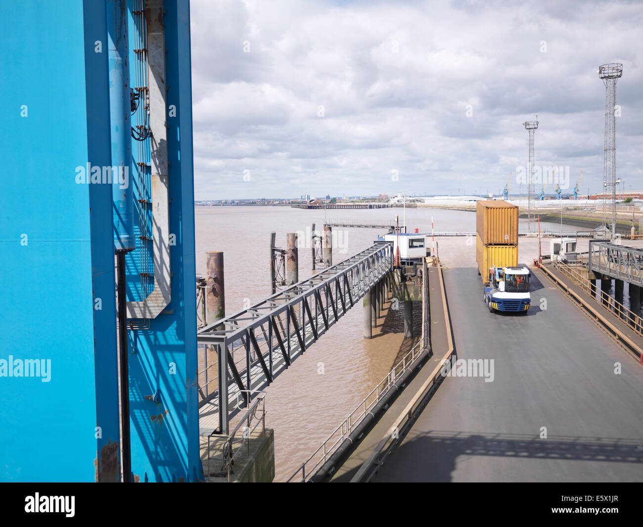 Shipping Container On Truck High Resolution Stock Photography and ...