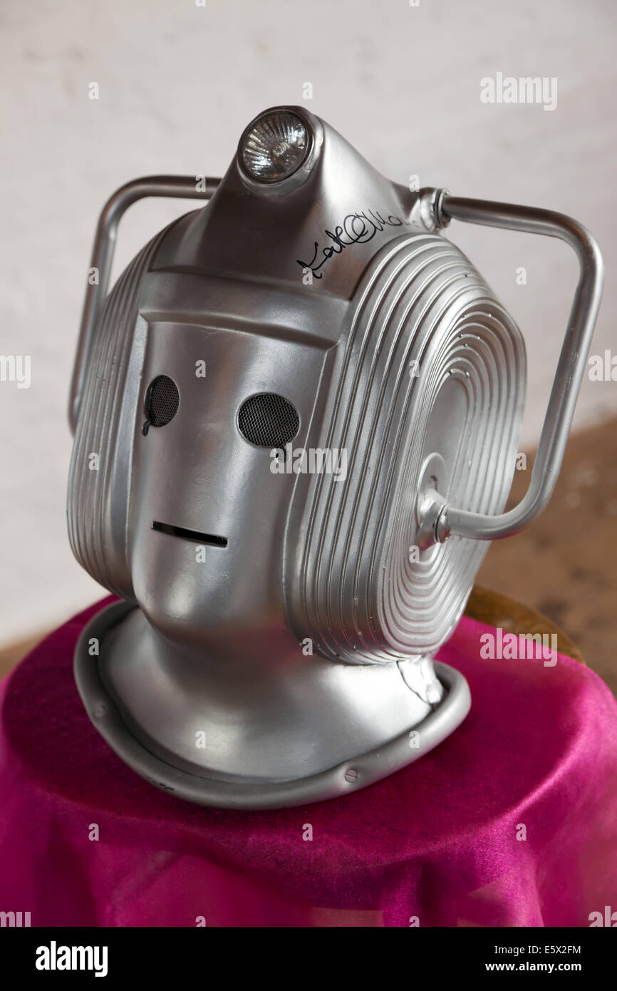 The head of a Cyberman, from the Science fiction BBC television series ...