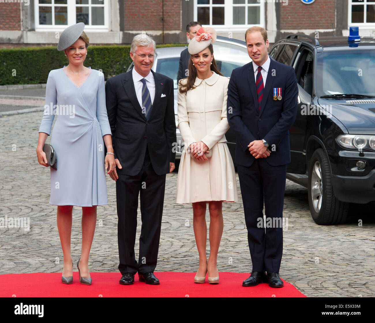 Prince William, Kate Middleton, King Philippe and Queen Mathilde of ...