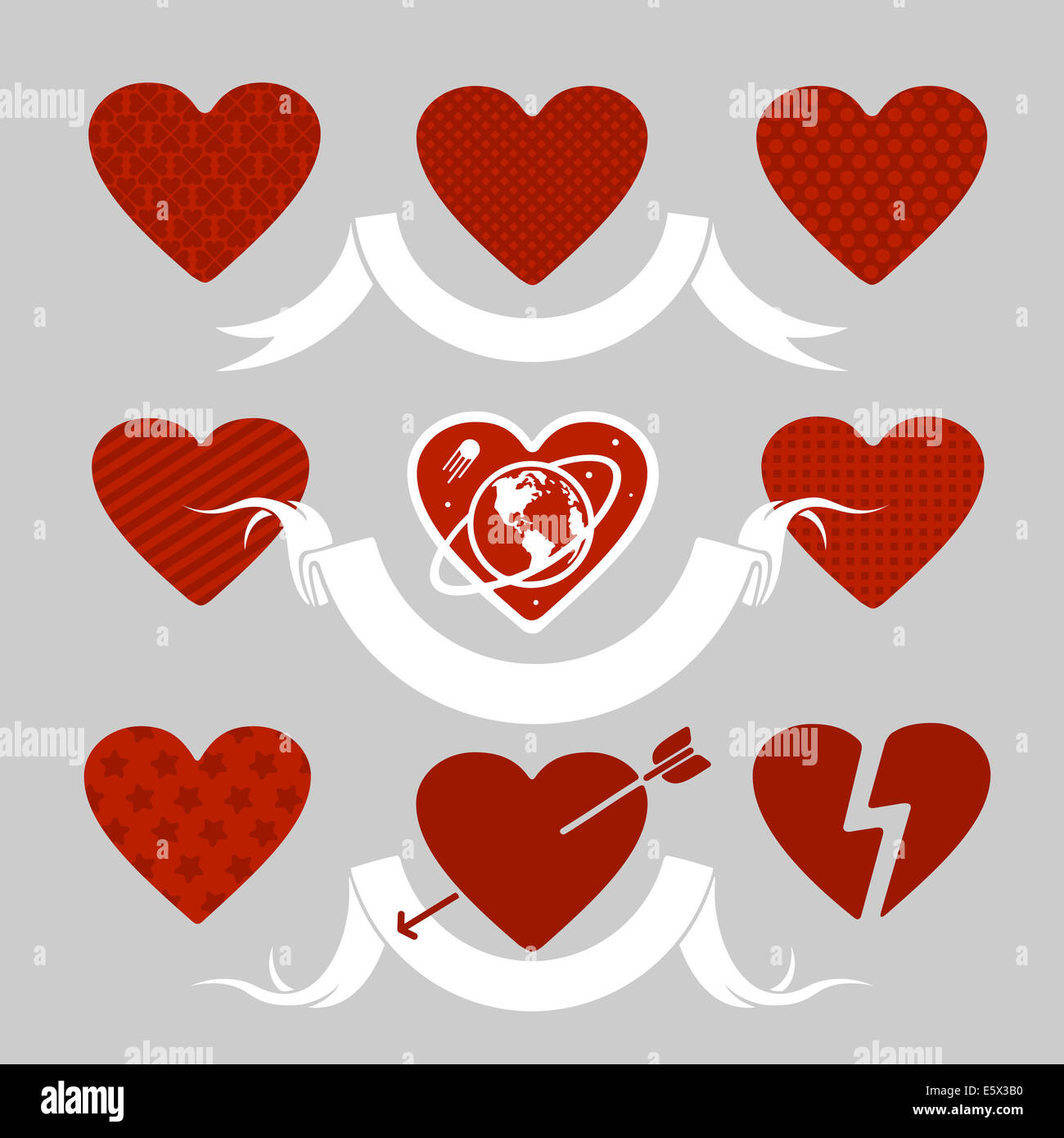 Set of symbols heart Stock Photo - Alamy