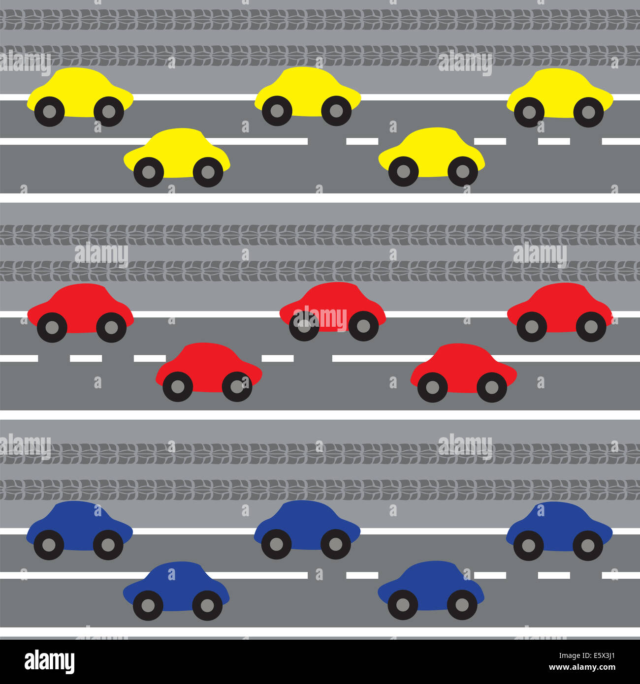 background of many red, blue, yellow cars Stock Photo - Alamy