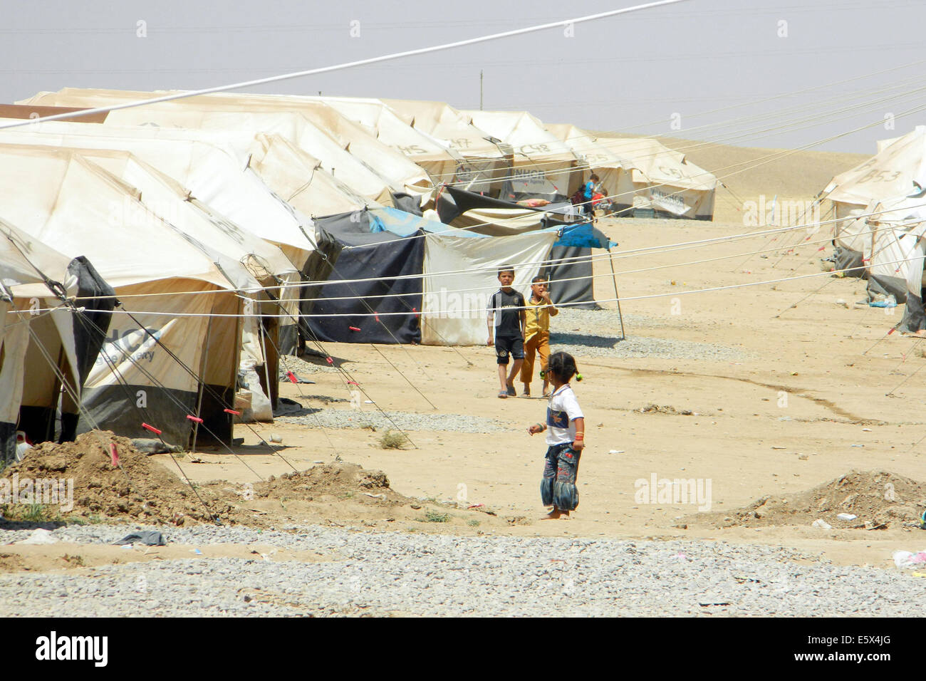 Mardin, Turkey. 7th Aug, 2014. Iraqi refugees are seen at a refugee ...