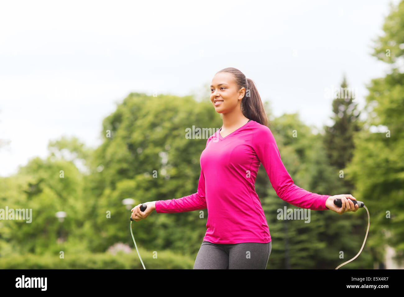 African american girl jumping rope hi-res stock photography and images ...