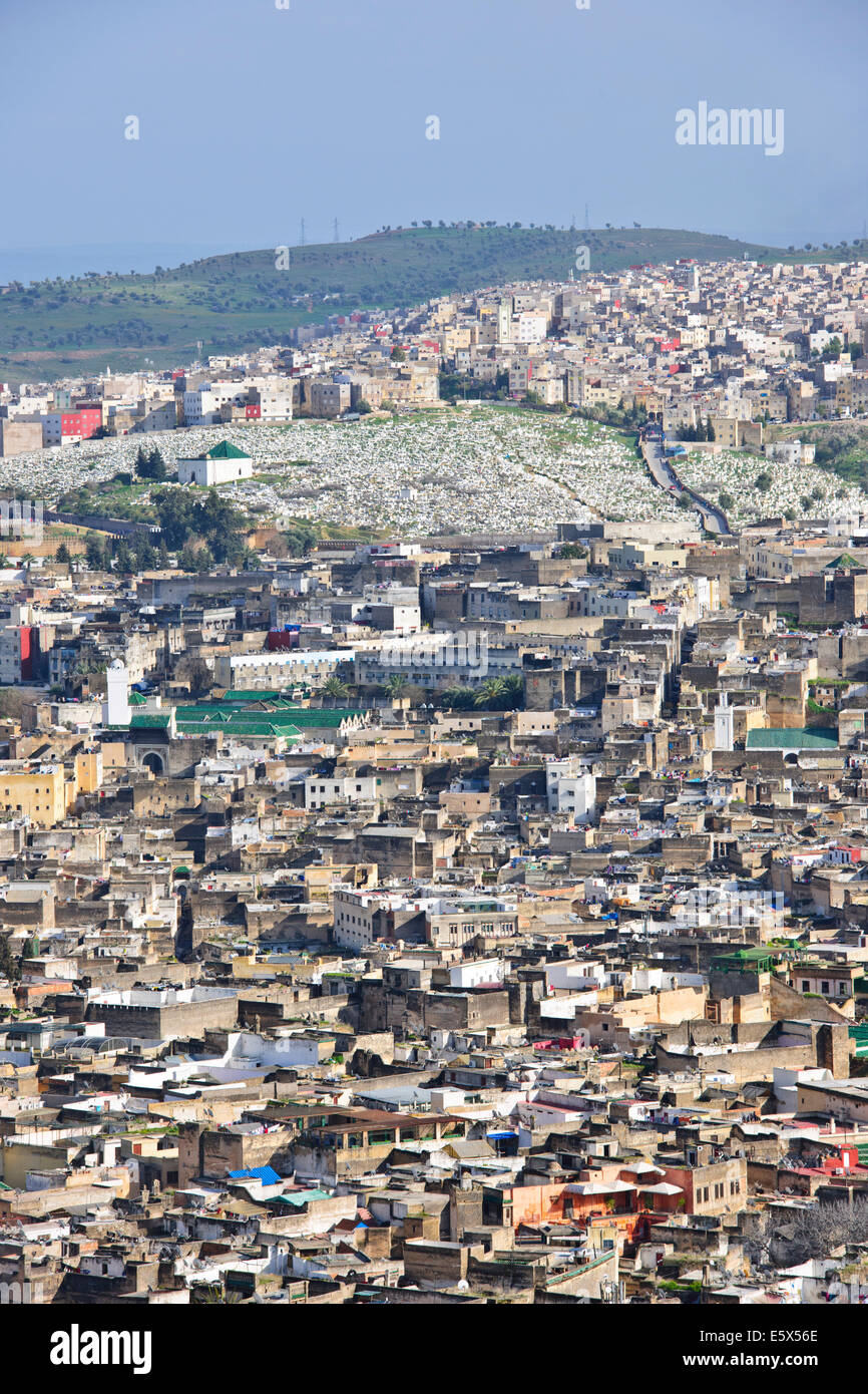 Fez City Skyline looking East and West,Souk,Surrounding Hills,City ...