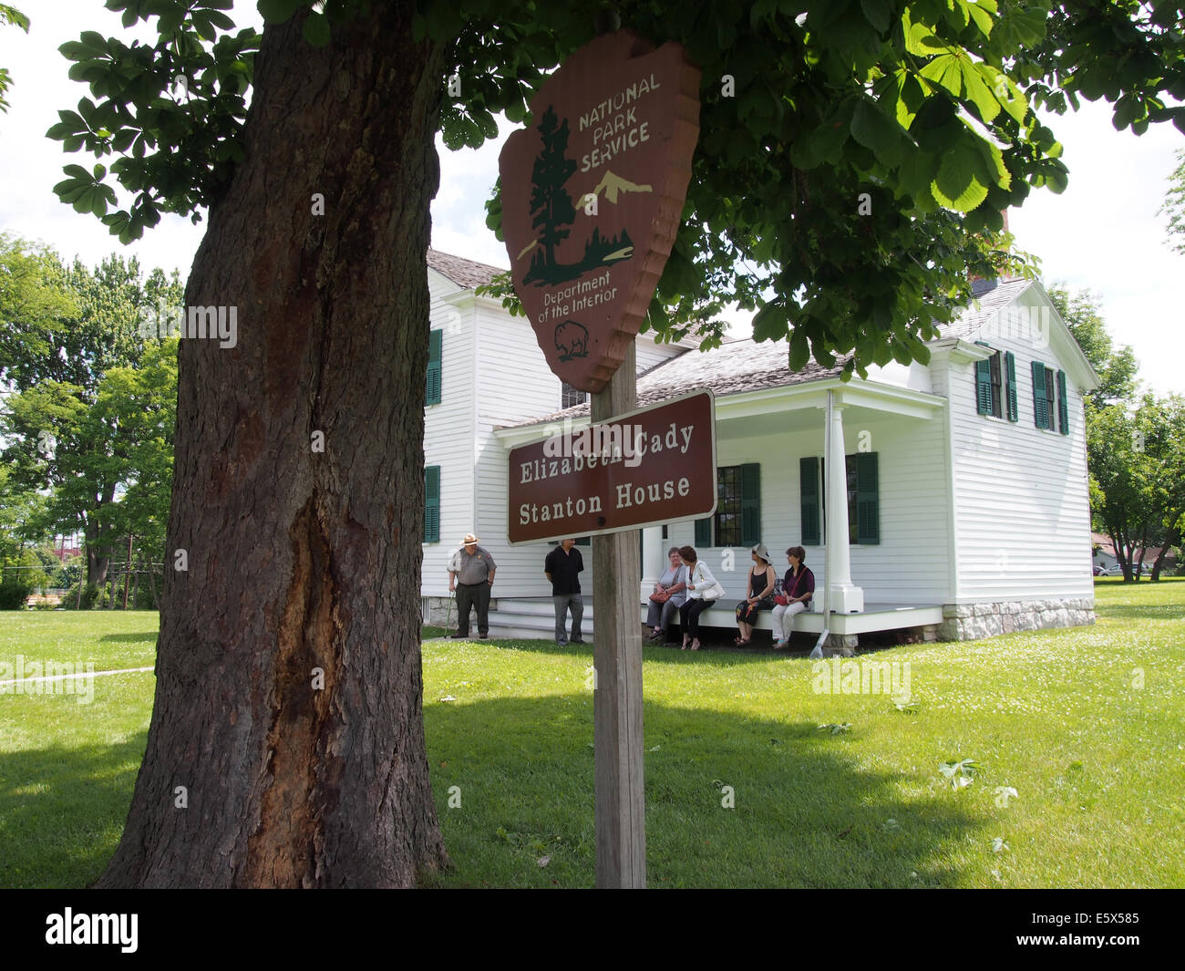Park Ranger conducting tour of the Elizabeth Cady Stanton House in ...