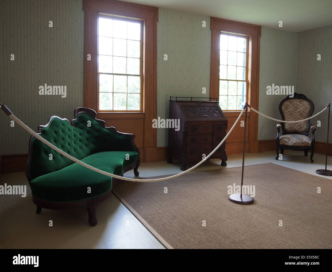 Interior sitting room in Elizabeth Cady Stanton House in Seneca Falls ...