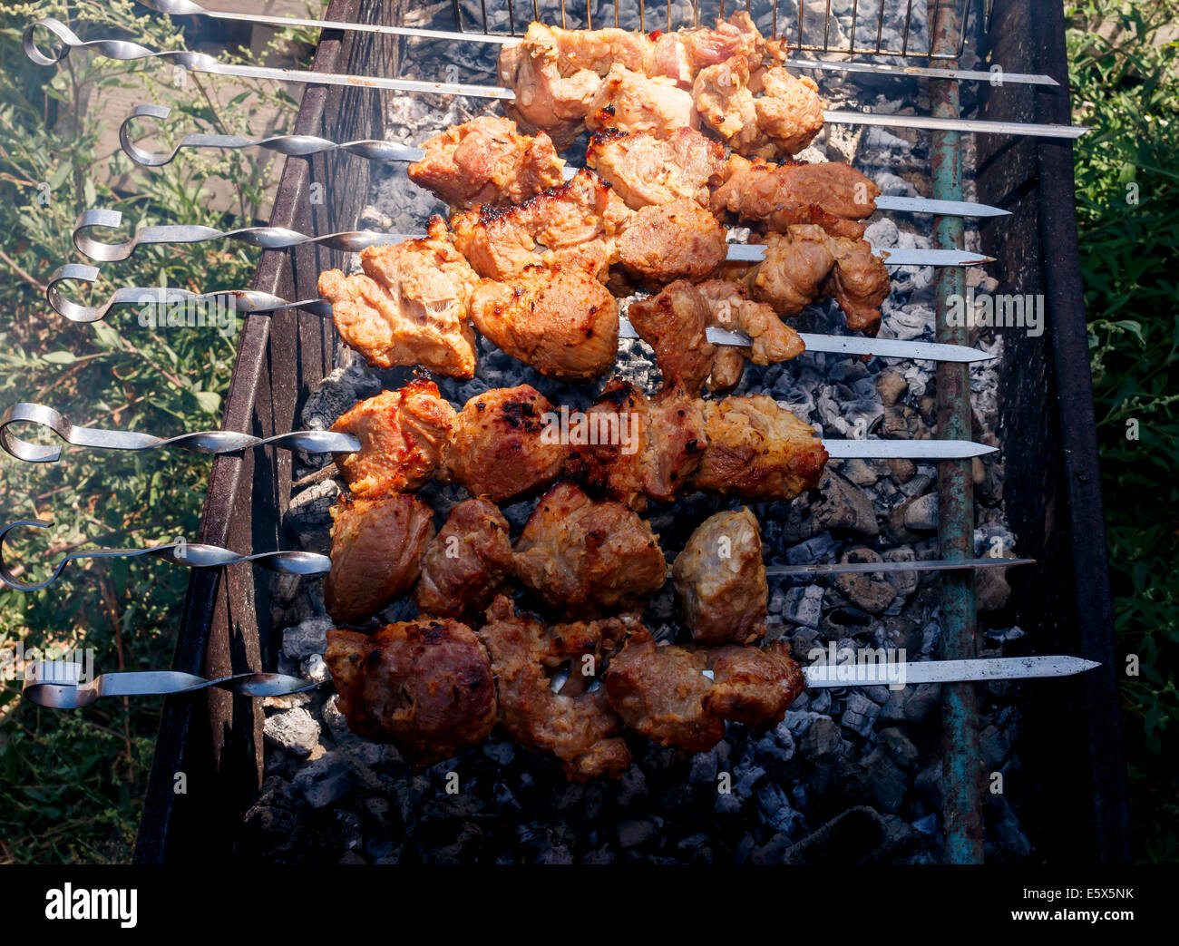 Bbq pork kebabs hi-res stock photography and images - Alamy