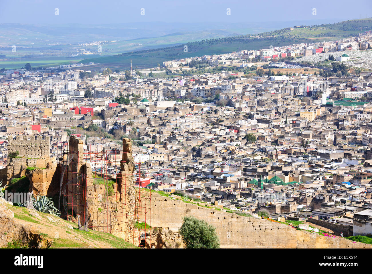 Fez City Skyline looking East and West,Souk,Surrounding Hills,City ...