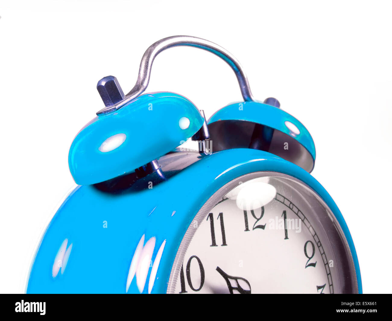 an old alarm clock old blue Stock Photo - Alamy