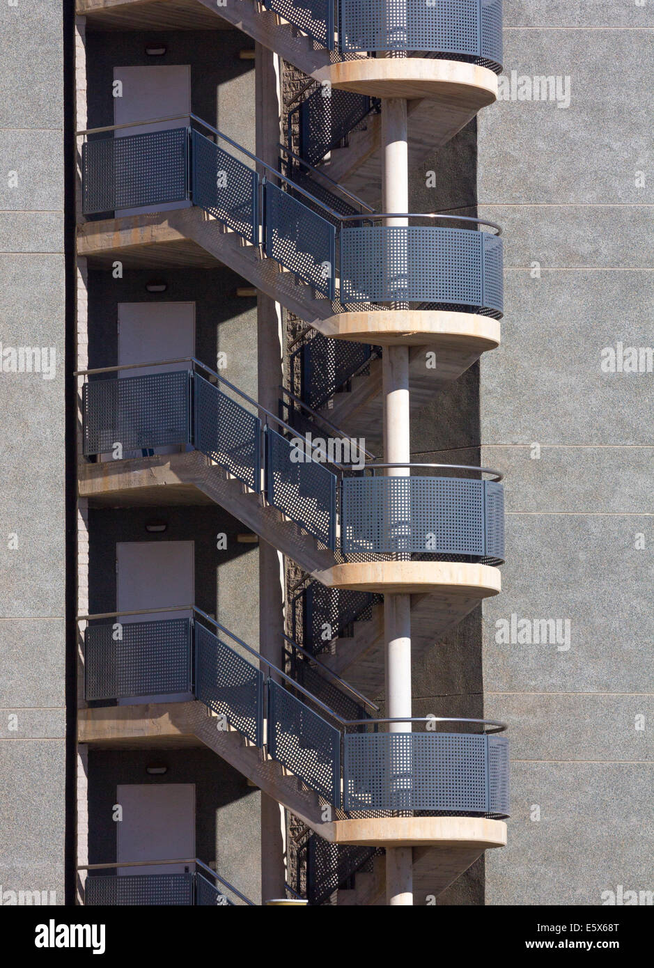 modern facade with exterior emergency staircase Stock Photo - Alamy