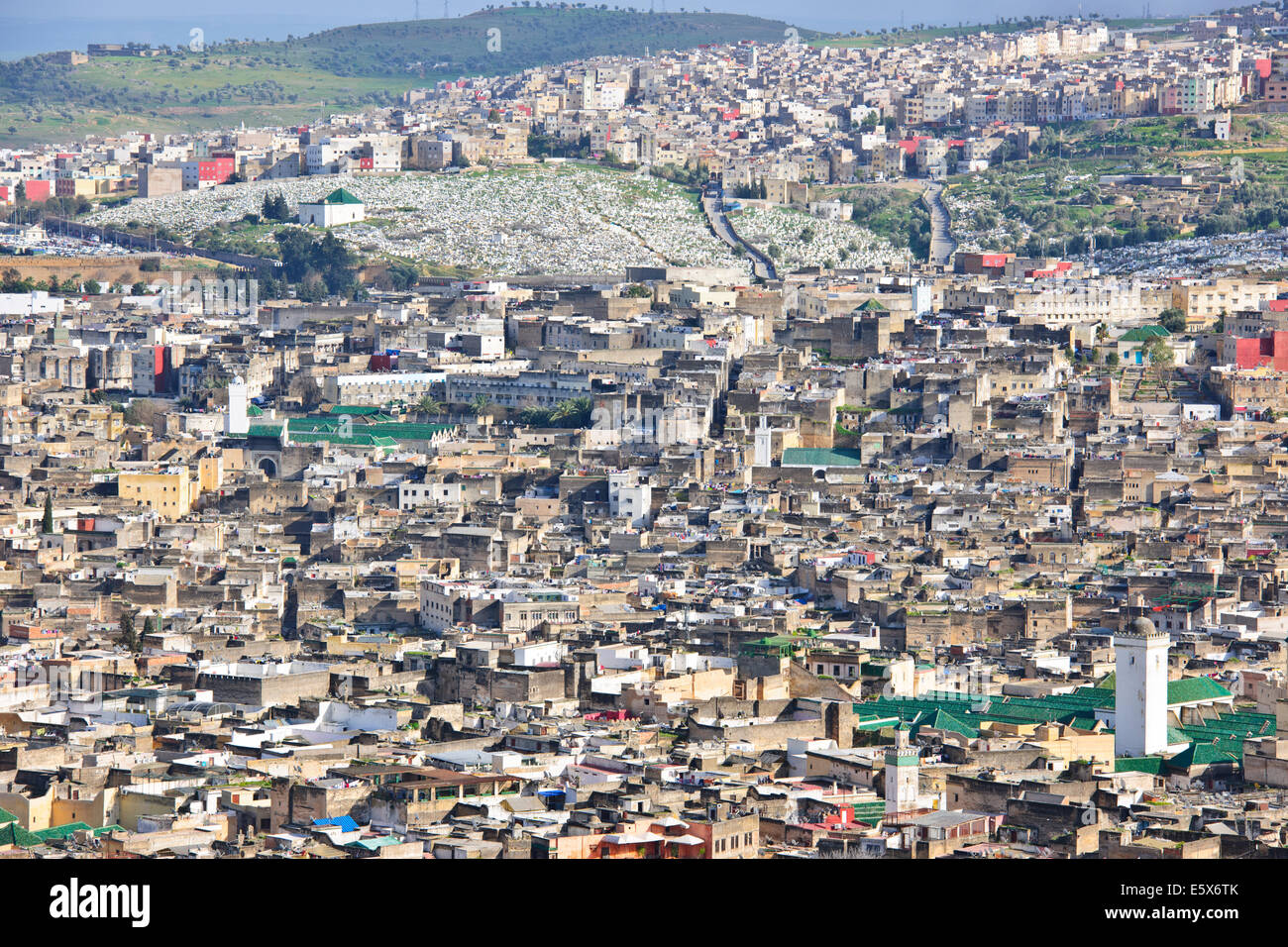 Fez City Skyline looking East and West,Souk,Surrounding Hills,City ...