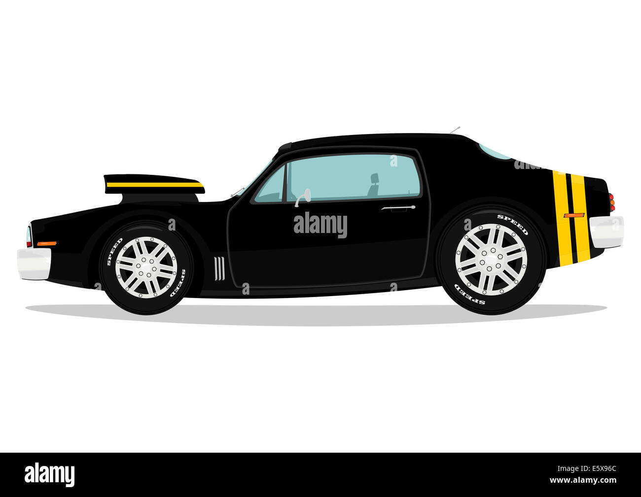 Vector cartoon muscle car hi-res stock photography and images - Alamy