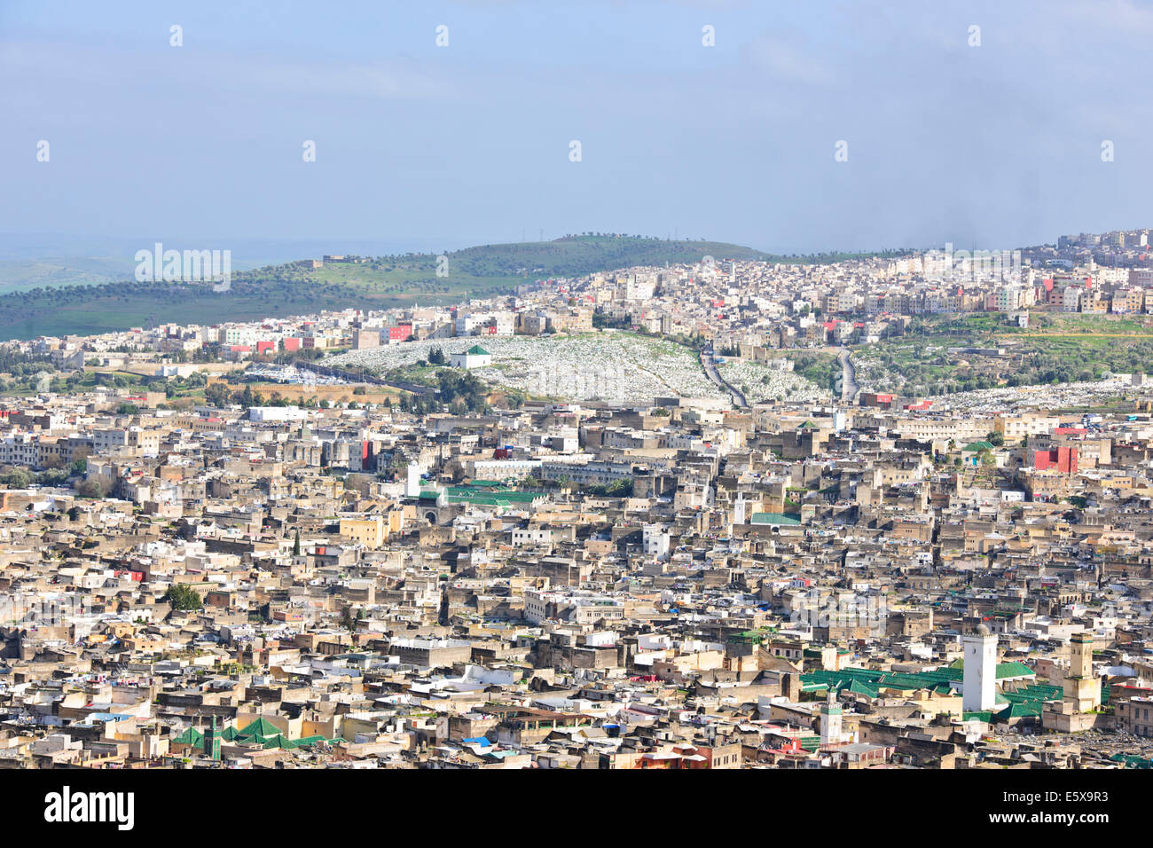 Fez City Skyline looking East and West,Souk,Surrounding Hills,City ...
