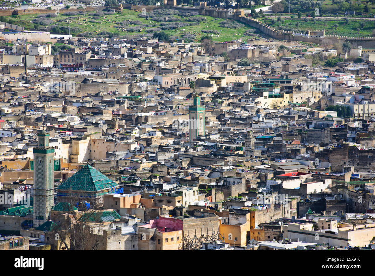 Fez City Skyline looking East and West,Souk,Surrounding Hills,City ...