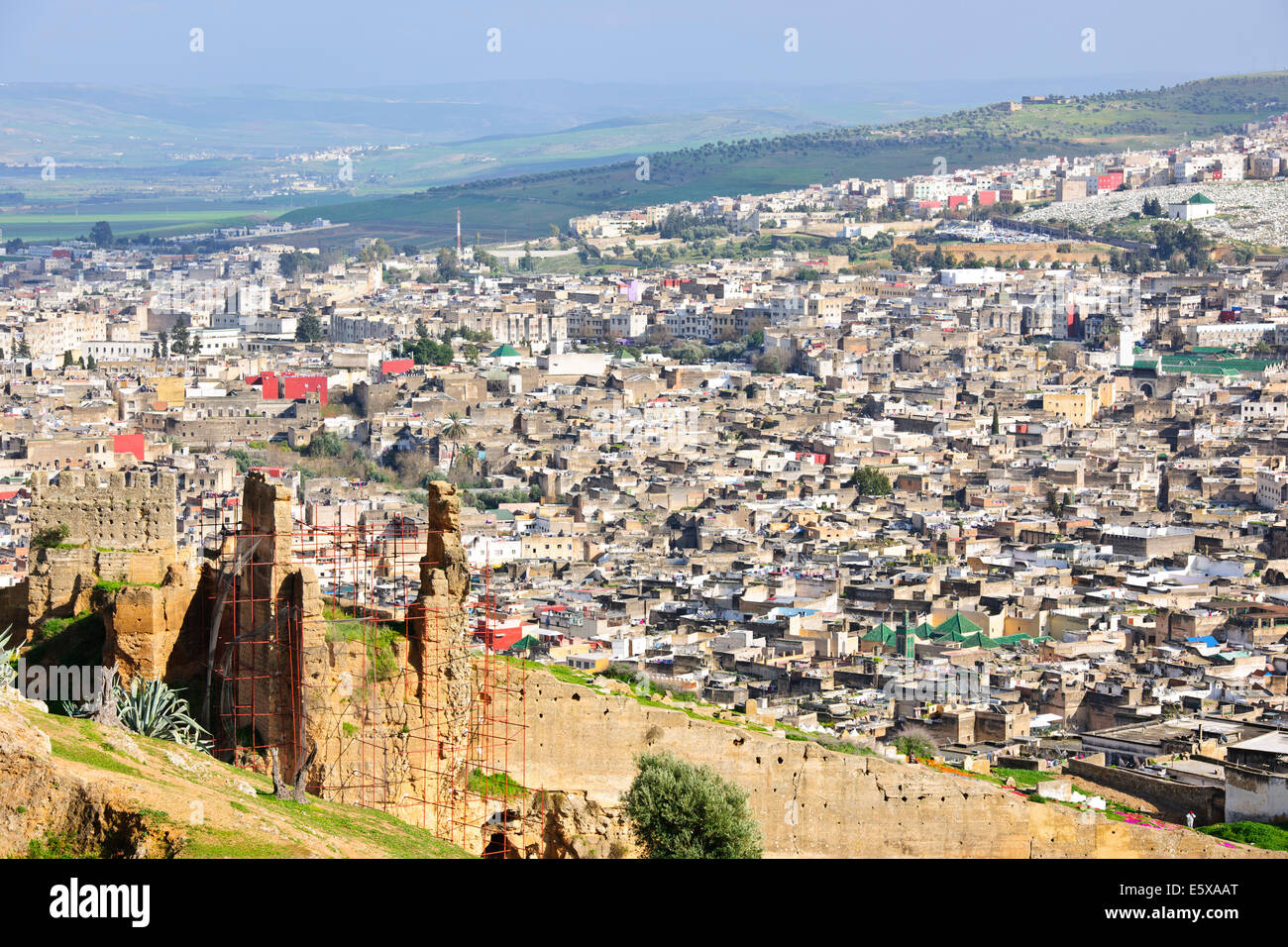 Fez City Skyline looking East and West,Souk,Surrounding Hills,City ...
