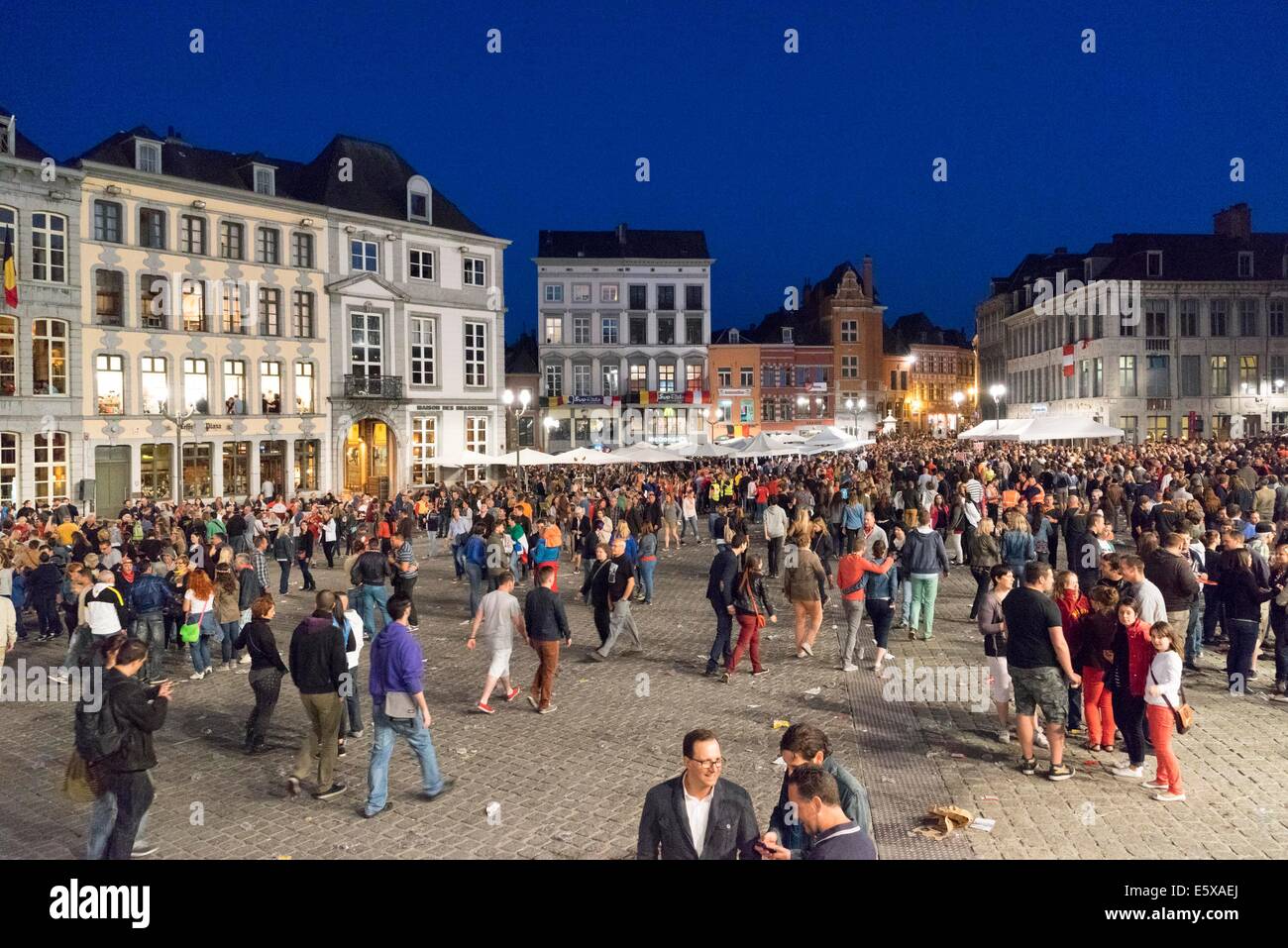 Grande Place in Mons Main Square Grande Place in Mons during Ducasse ...