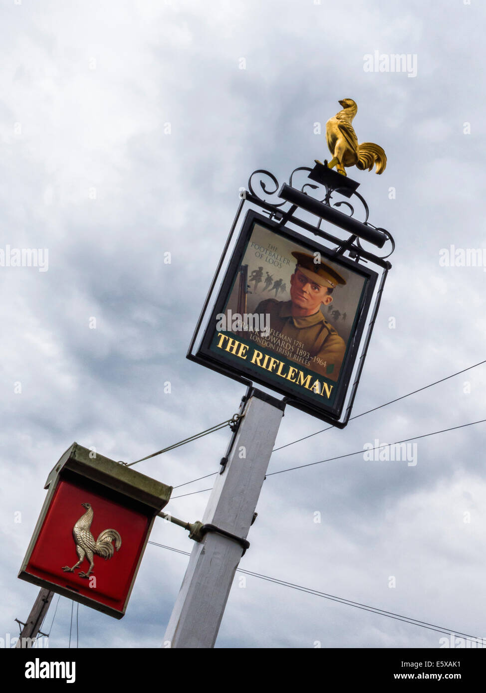 The Rifleman Pub - Pub sign has picture of Frank Edwards, WW1 hero, who ...