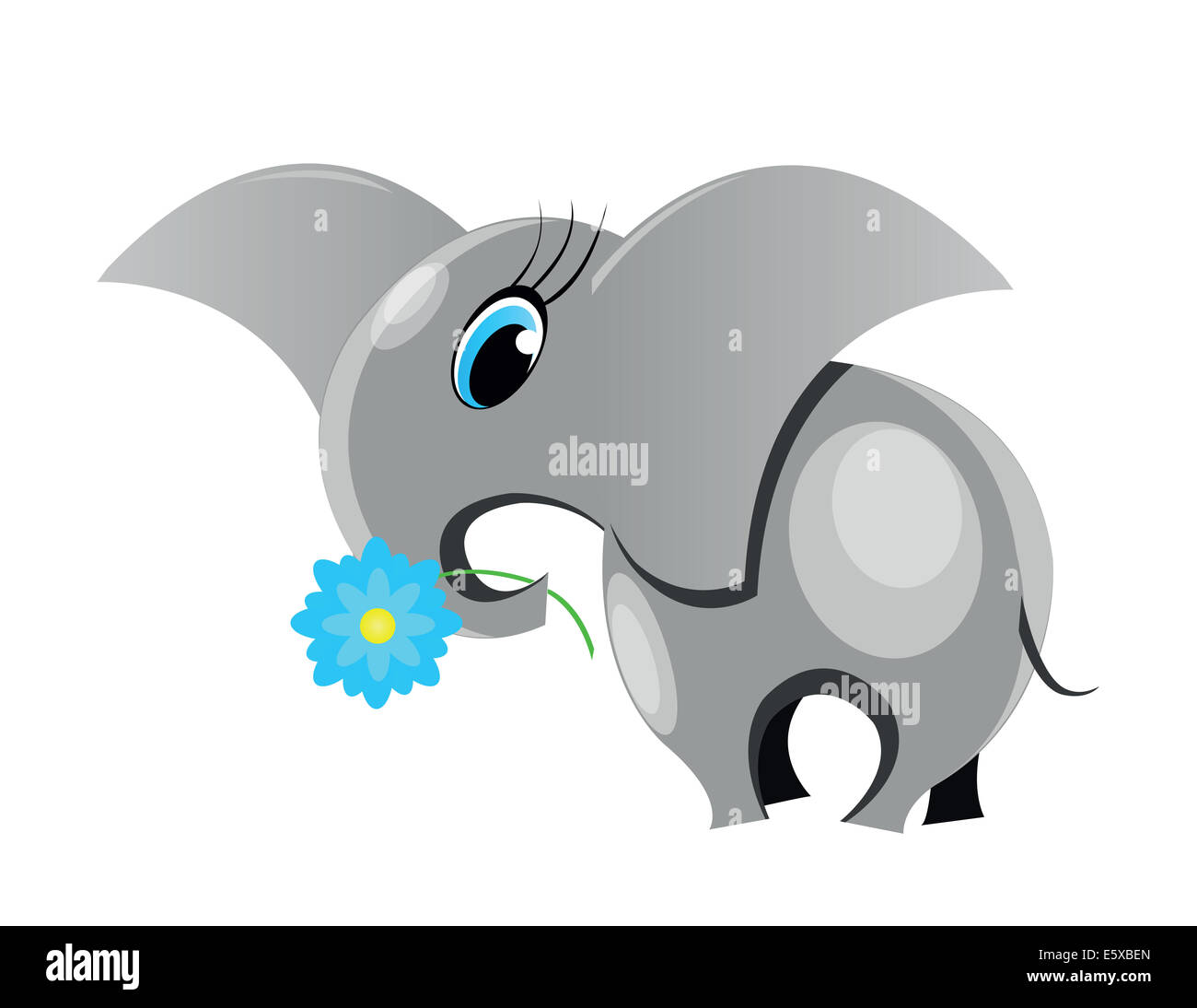 Cartoon cute baby elephant hi-res stock photography and images - Alamy