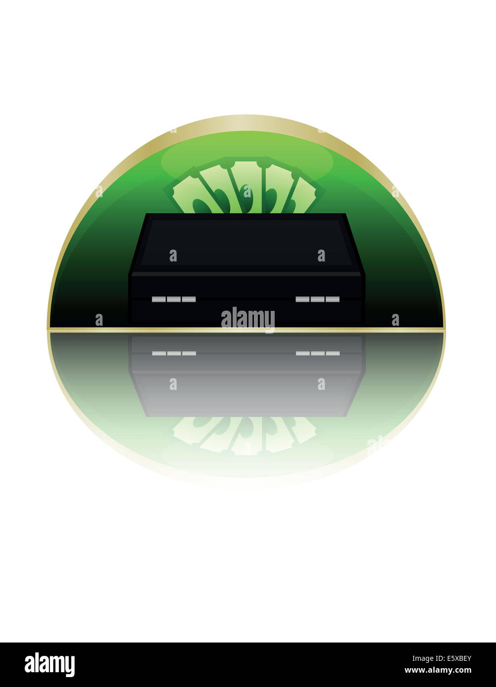 black Money Case icon or label on white background Stock Photo - Alamy