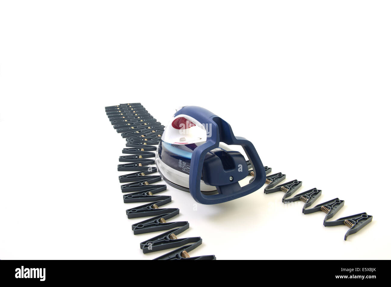 Iron Through Pegs Stock Photo - Alamy