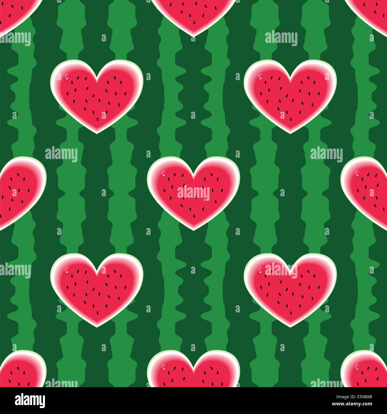 Seamless colorful watermelon pattern with heart Stock Photo - Alamy