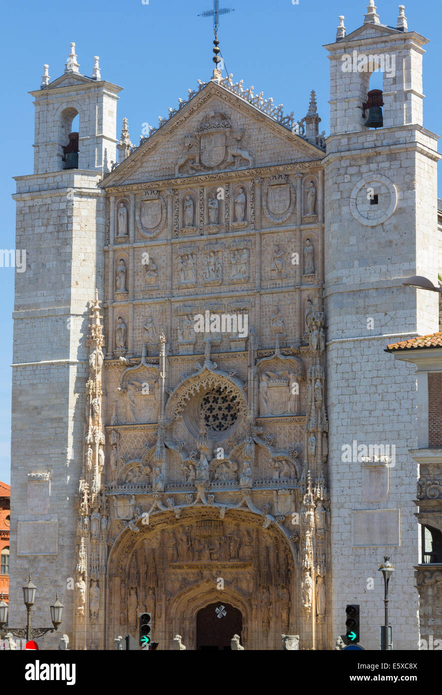 Gothic church of the convent of San Pablo, Valladolid, Spain Stock ...