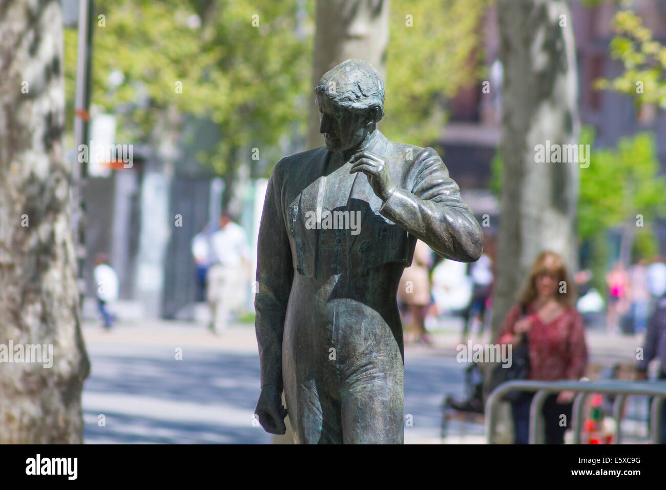 bronze sculpture of a bullfighter in a park Stock Photo - Alamy