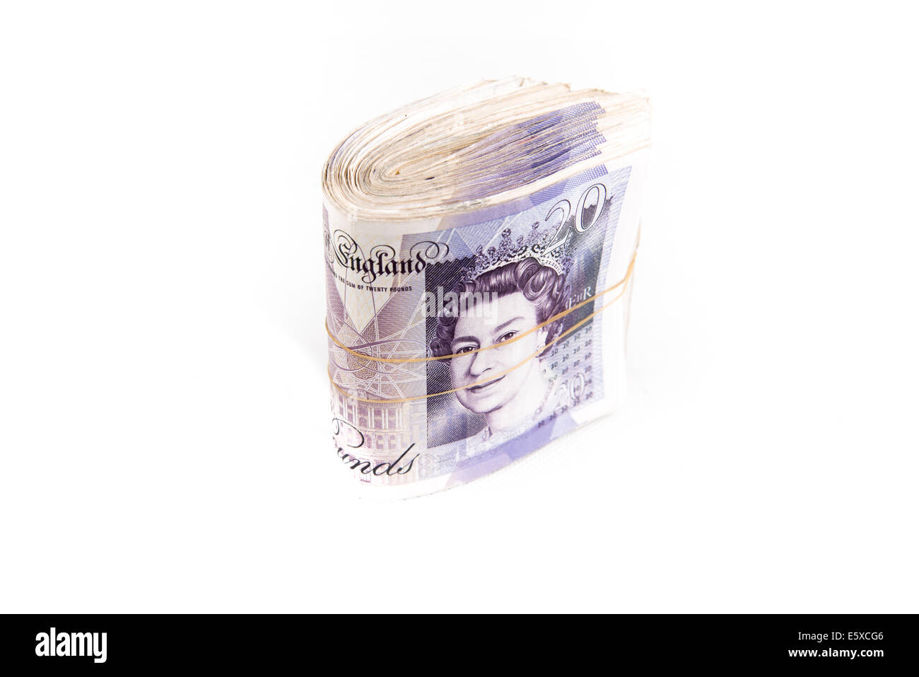 British pound sterling bank notes on white background Stock Photo - Alamy