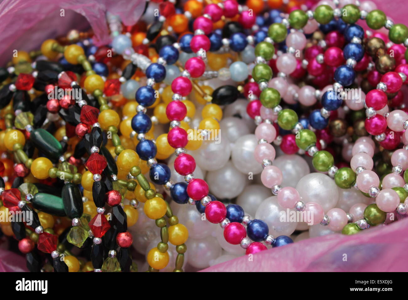 beautiful colorful different kind of glass chaplets Stock Photo - Alamy