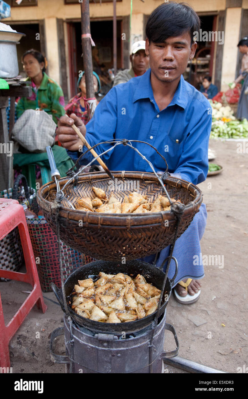 Street food in a market in Chauk, Myanmar (Burma Stock Photo - Alamy