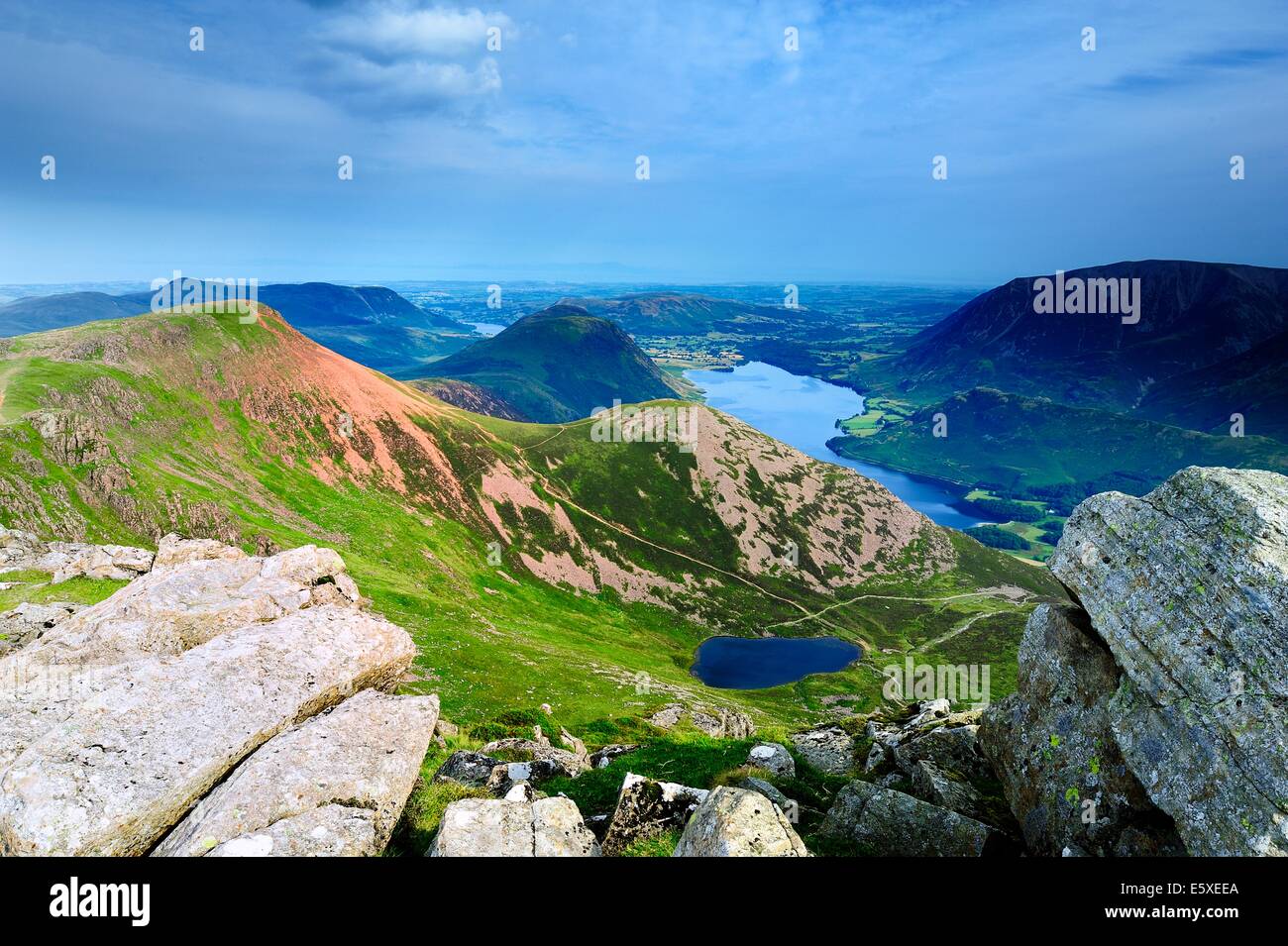 Red Pike, Bleaberry Tarn and Cummock Water Stock Photo - Alamy
