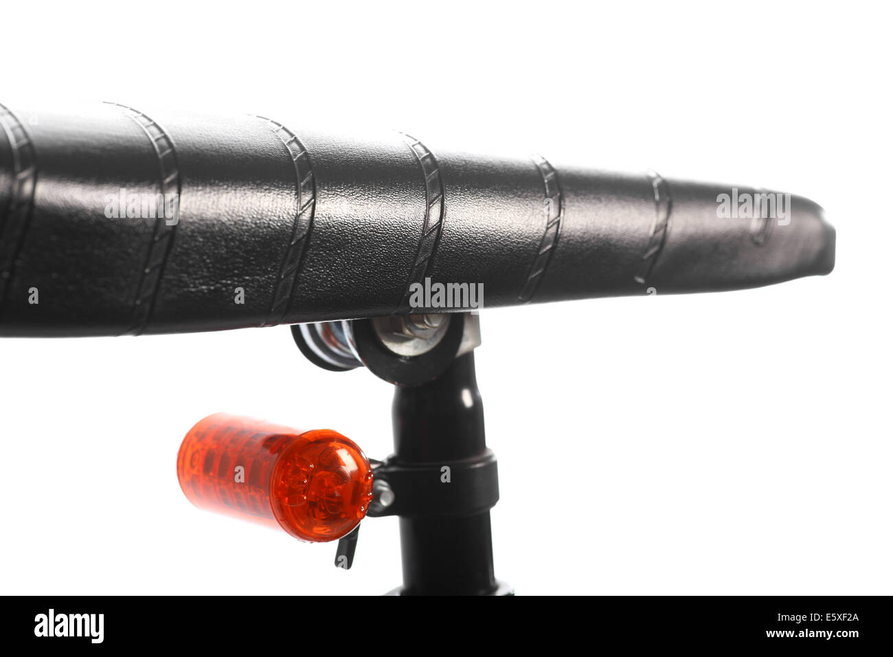 Color shot of a red light on the tail of a bicycle Stock Photo - Alamy
