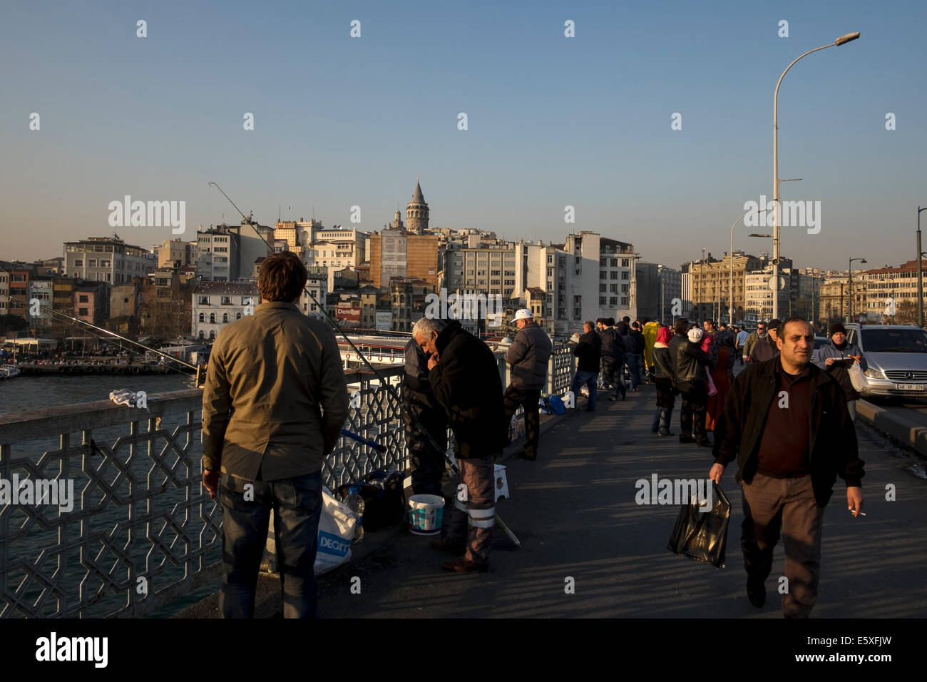 Galata bridge walk hi-res stock photography and images - Alamy