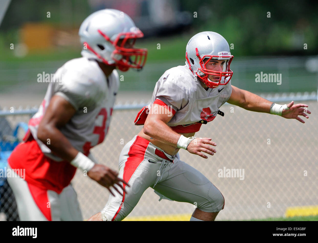 Ruidoso, NM, USA. 7th Aug, 2014. UNM defensive back #8 David Guthrie ...