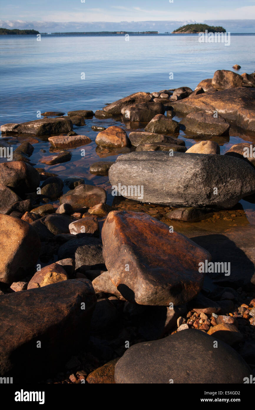 Stone Shoreline at Killbear Provincial Park Ontario Canada Stock Photo ...