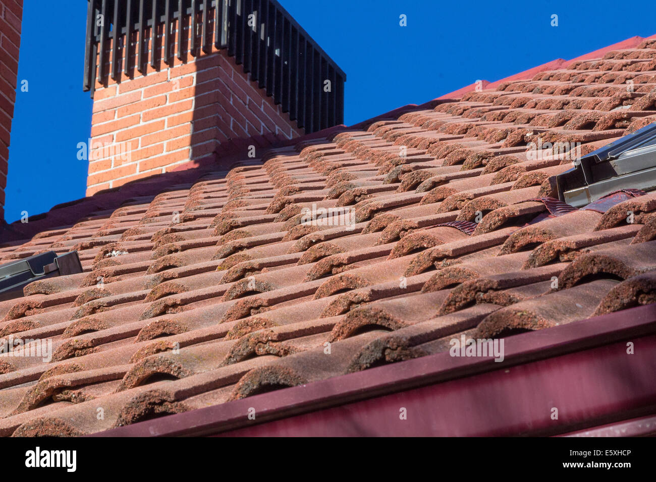 roof and chimney perspective Stock Photo - Alamy