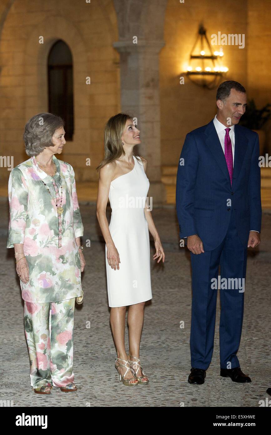 Madrid, Spain. 7th Aug, 2014. King Felipe VI of Spain, Queen Letizia of ...