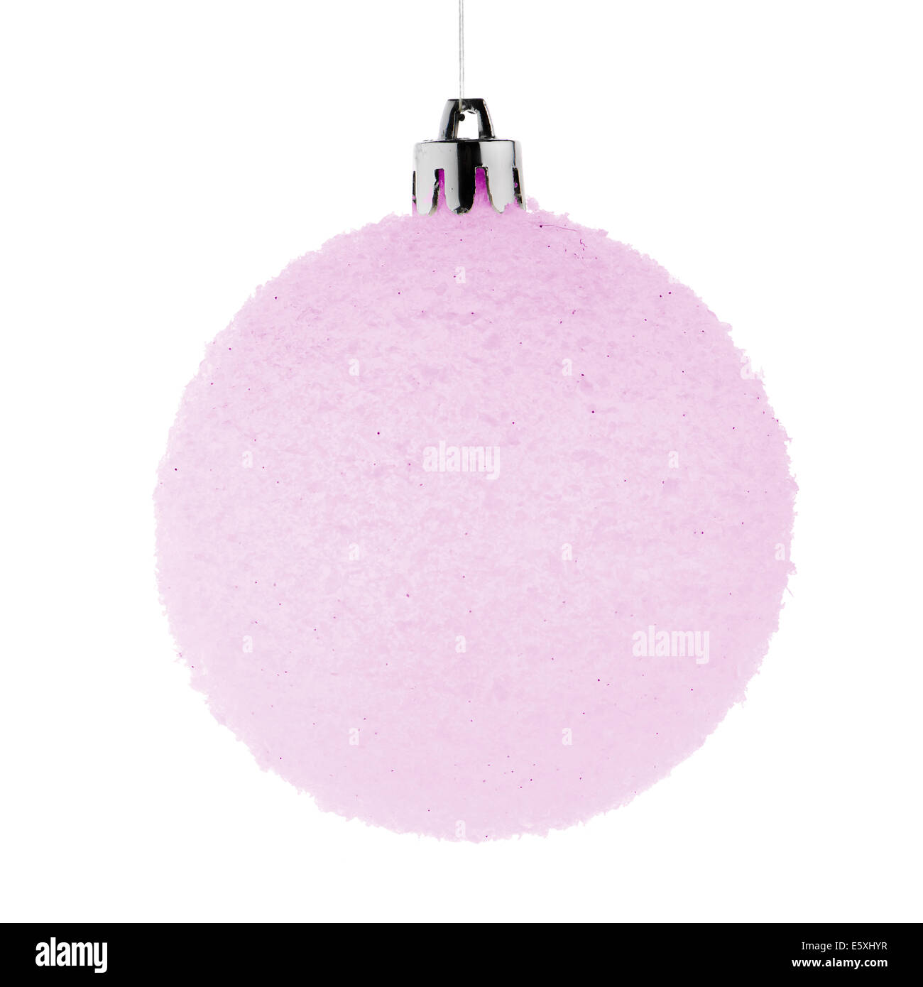 Pink christmas ball on white background Stock Photo - Alamy