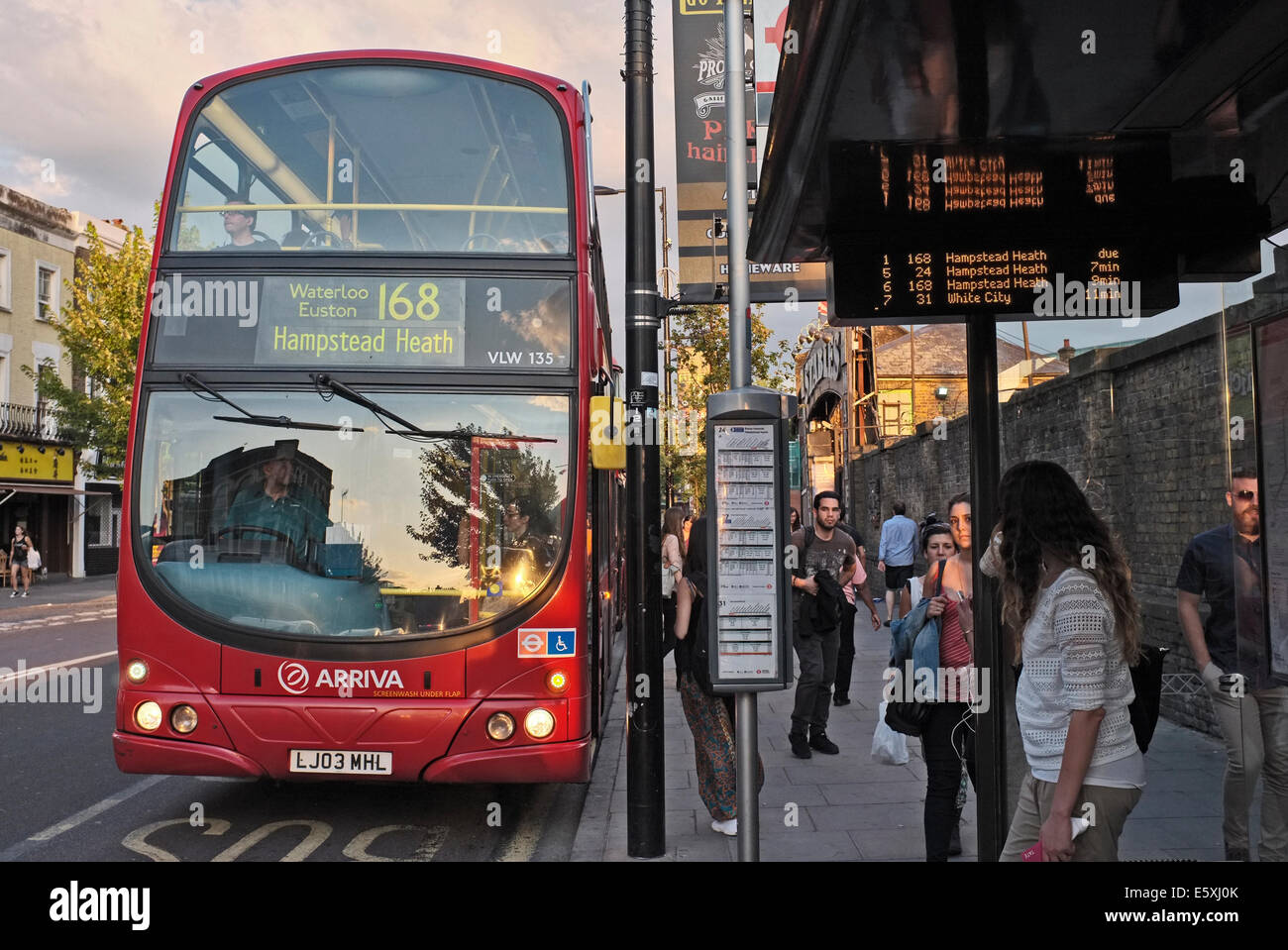 168 bus from stables market camden town, in north london, uk Stock ...