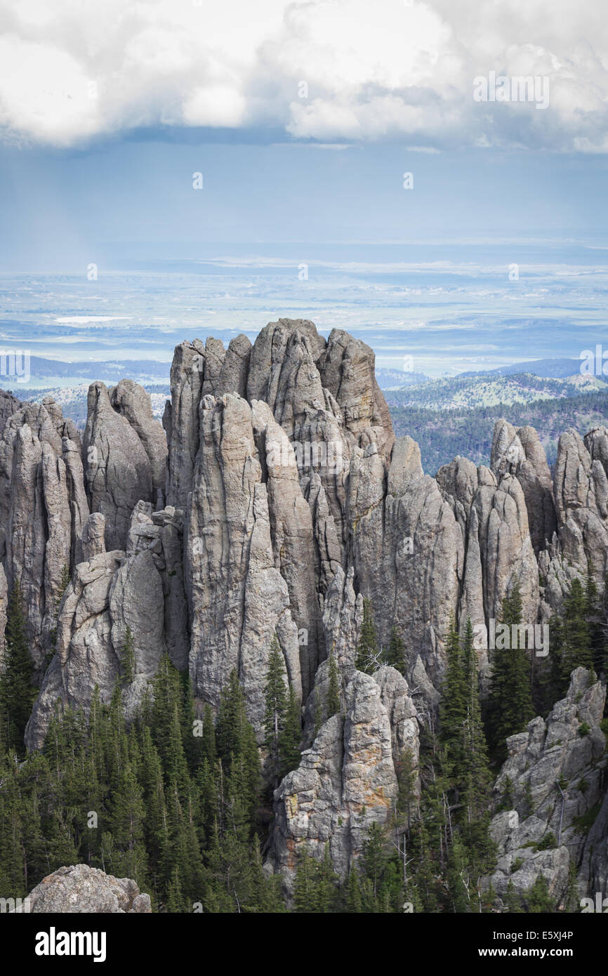 geological beautiful granite rock formations in the Black hills of ...