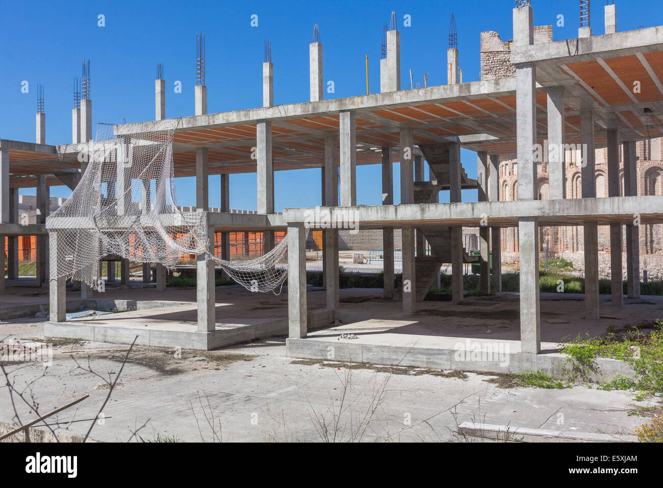 safety nets and foundations in construction of a building Stock Photo ...
