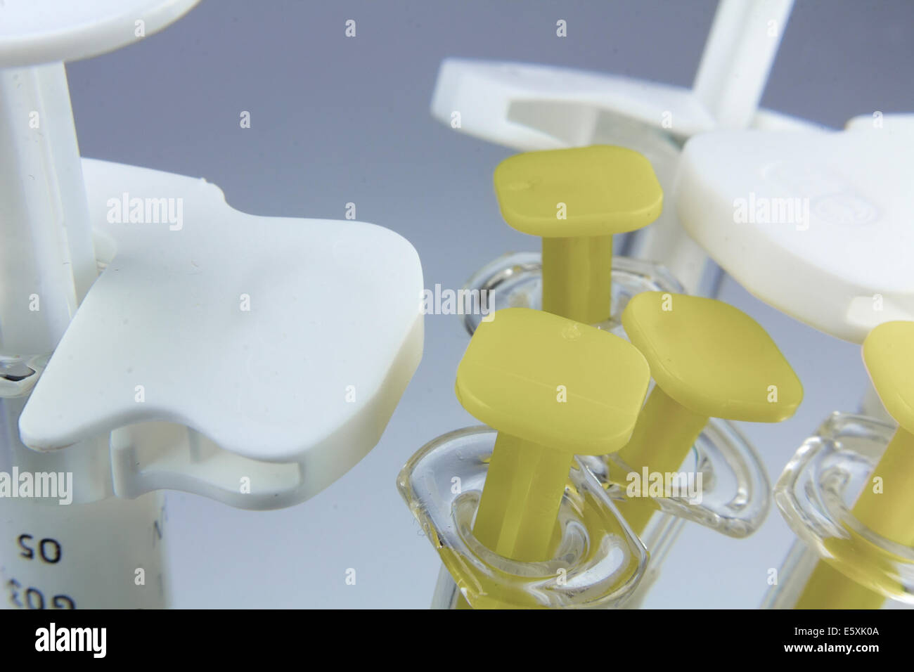 different types of white and yellow needles Stock Photo - Alamy