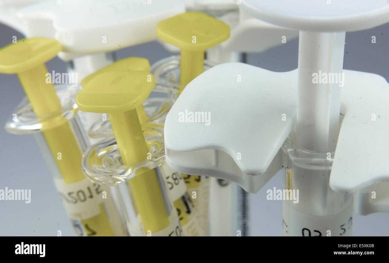 different types of white and yellow needles Stock Photo - Alamy