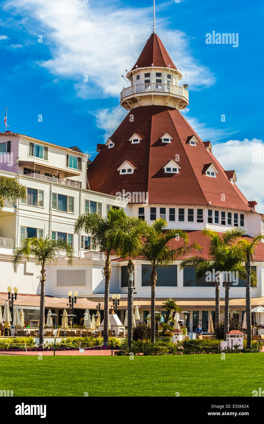 hotel del coronado on coronado island in san diego bay Stock Photo - Alamy
